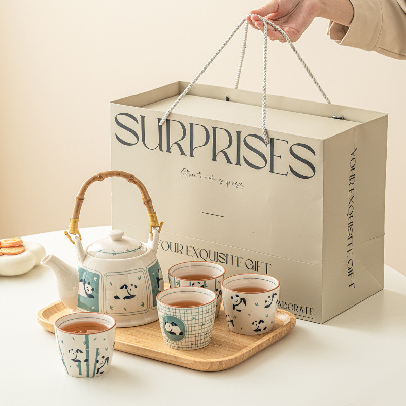 [Quality Ready Stock] Christmas Gifts Housewarming Gifts Cute Panda Tea ...
