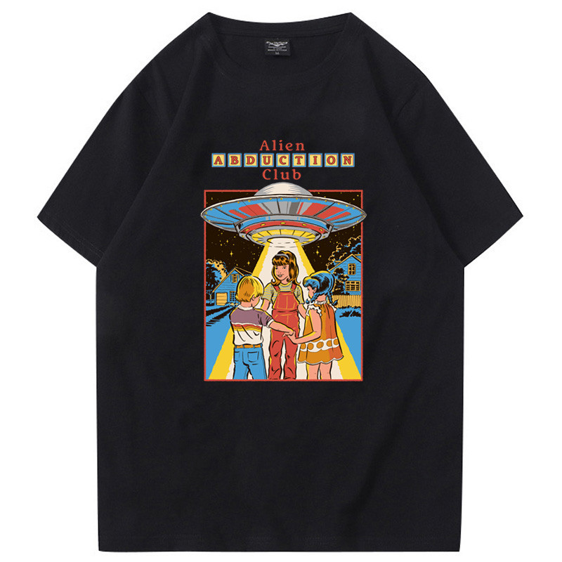 Alien Abduction Club Grim Evil Series Funny Scary Cartoon Graphic Big ...