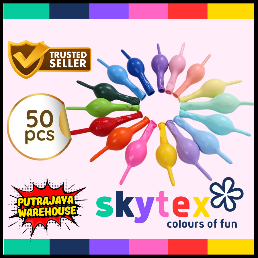 [50 pcs] Skytex 6/12 inch Tail Link O Balloons Connect Belon | Shopee ...