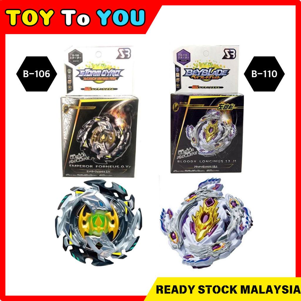 Ready Stock !!! SB Brand Beyblade Burst GT B-106 ,B-110Beyblade Toy ...
