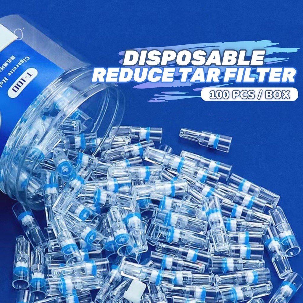 (100 PCS / BOX) Disposable Reduce Tar Filter One Time Nozzle ...