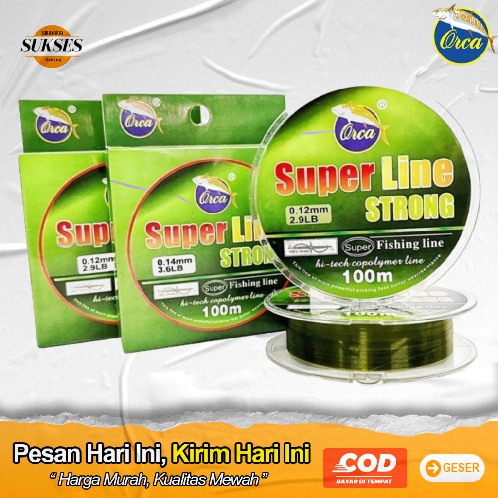 Super Line STRONG 100M ORCA FISHING Line Hi tech Pocolymer Line ...