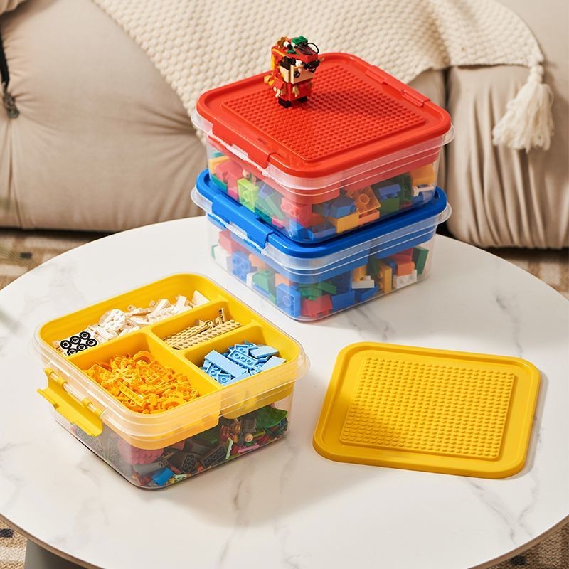 Fun Small Particle Lego Storage Box with Layered Building Blocks ...