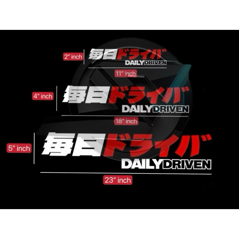 (Ready Stock) S1476# Daily Driven Japanese JDM Car Sticker | Shopee ...