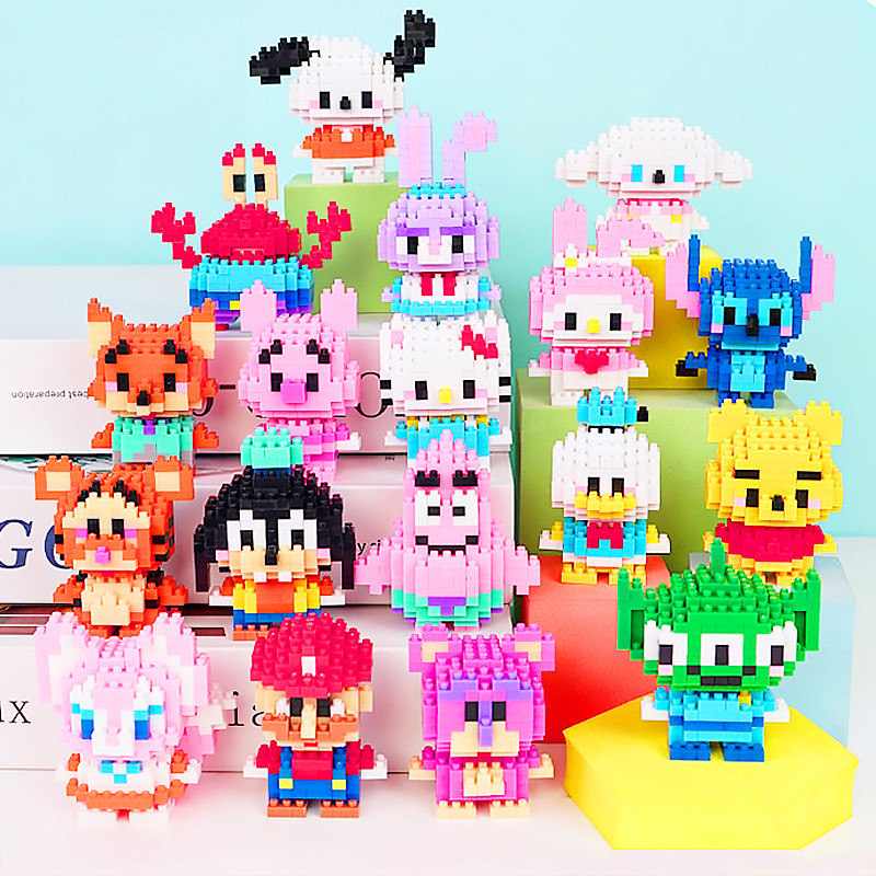 Mini DIY Building Block Nano Bricks 3D Cute Cartoon Character Block ...