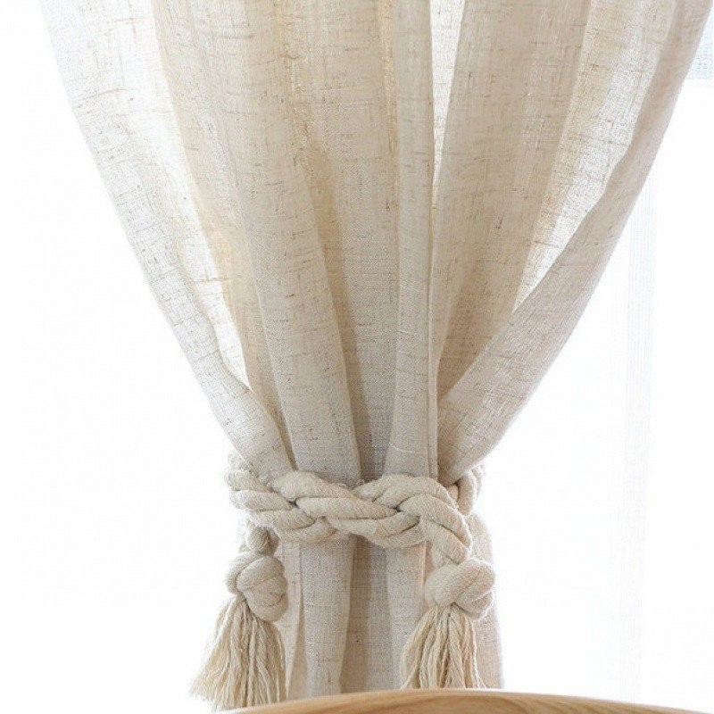 Benang linen Jepun langsir kain kasa Nordic Jepun tingkap terapung ...