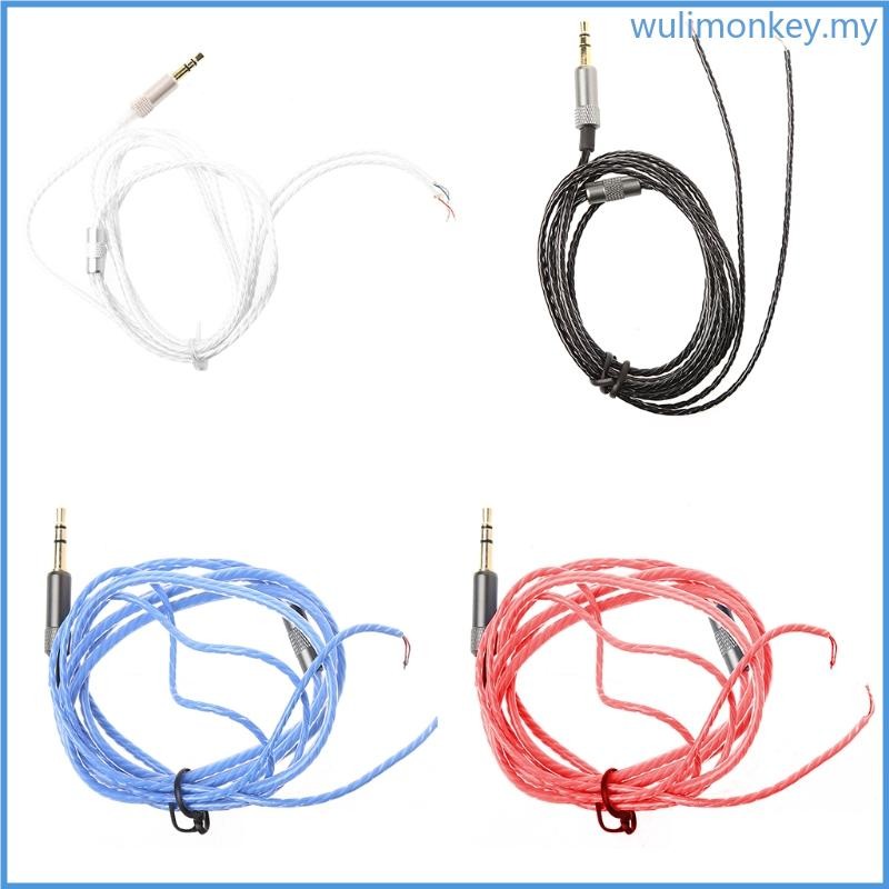 WU DIY Cable DIY Headphone 3 5mm Cable Without Microphone Cord 1 8mm ...