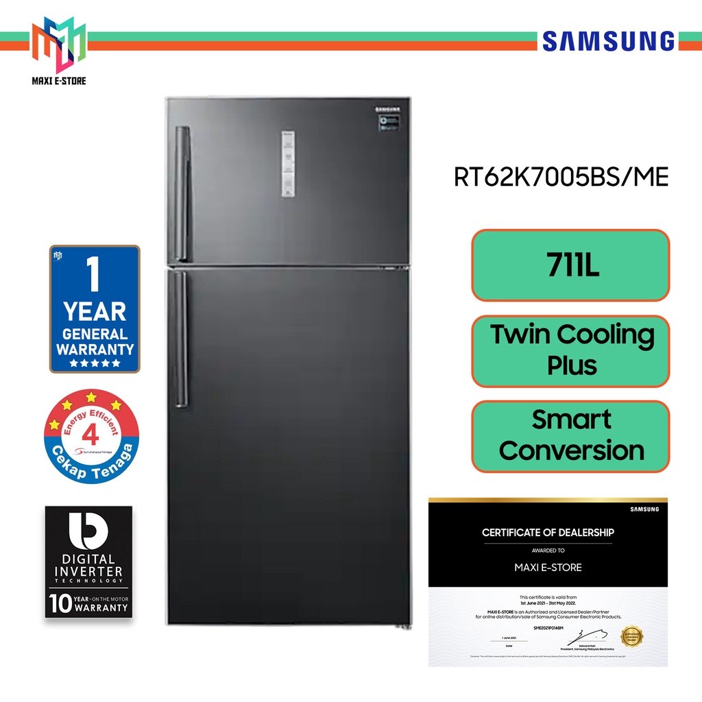 Samsung RT62K7005BS/ME Top Mount Freezer with Twin Cooling Plus ...