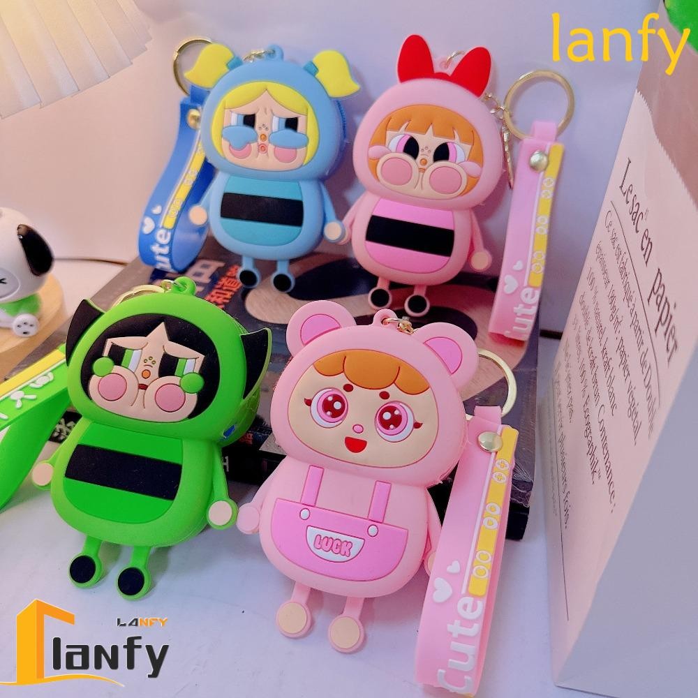 LANFY The Powerpuff Girls Key Bag, Portable Anime Figure Silicone ...