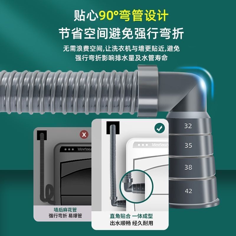 Fully Automatic Washing Machine Drain Pipe Outlet Water Pipe Universal ...