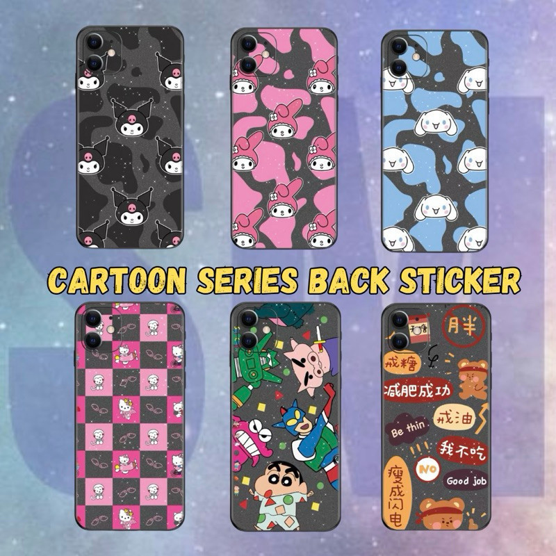 Samsung M14 M34 5G Cartoon Transparent Back Phone Sticker Melody Kuromi ...