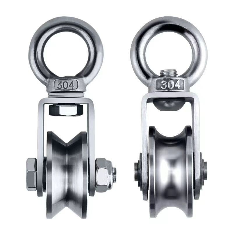 Wire Rope Pulley Bearing 304 Traction Stainless Steel Single Pulley ...