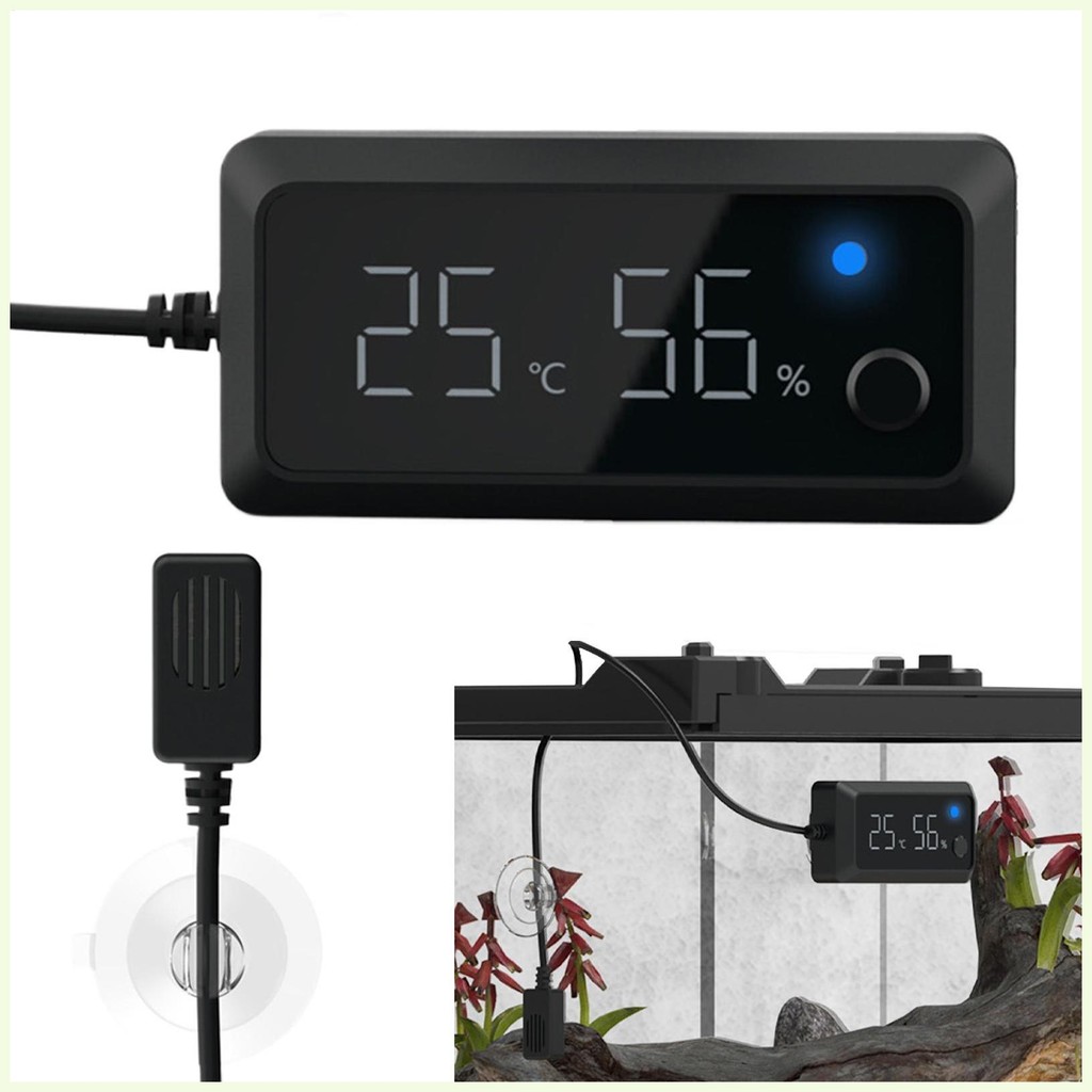 Reptile Temp And Humidity Gauge Digital Reptile Terrarium Jars ...