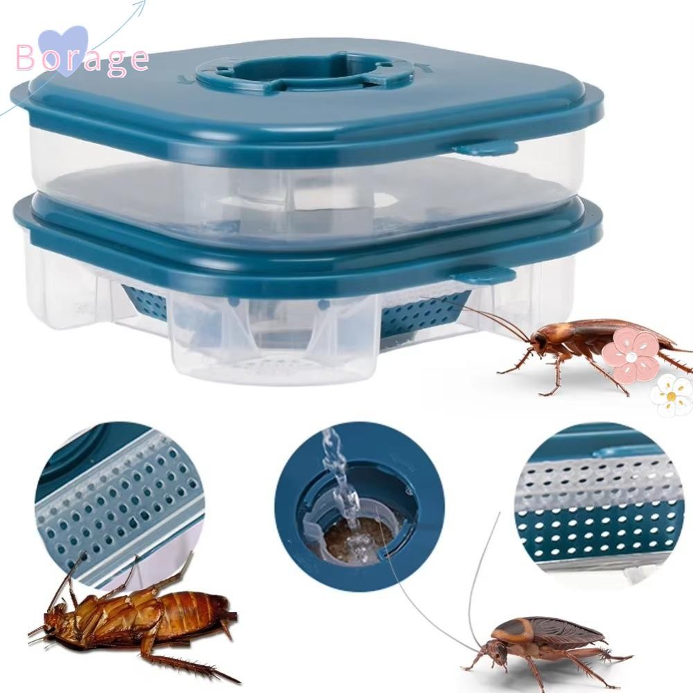 BORRAONE Cockroach Trap Box Drop-proof Garden Reusable Cockroach Killer ...
