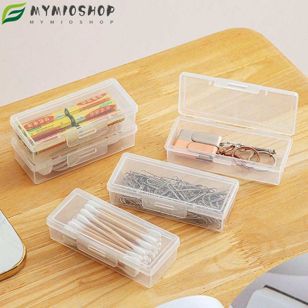 MIOSHOP Transparent Storage Box, Plastic with Lid Storage , Small ...