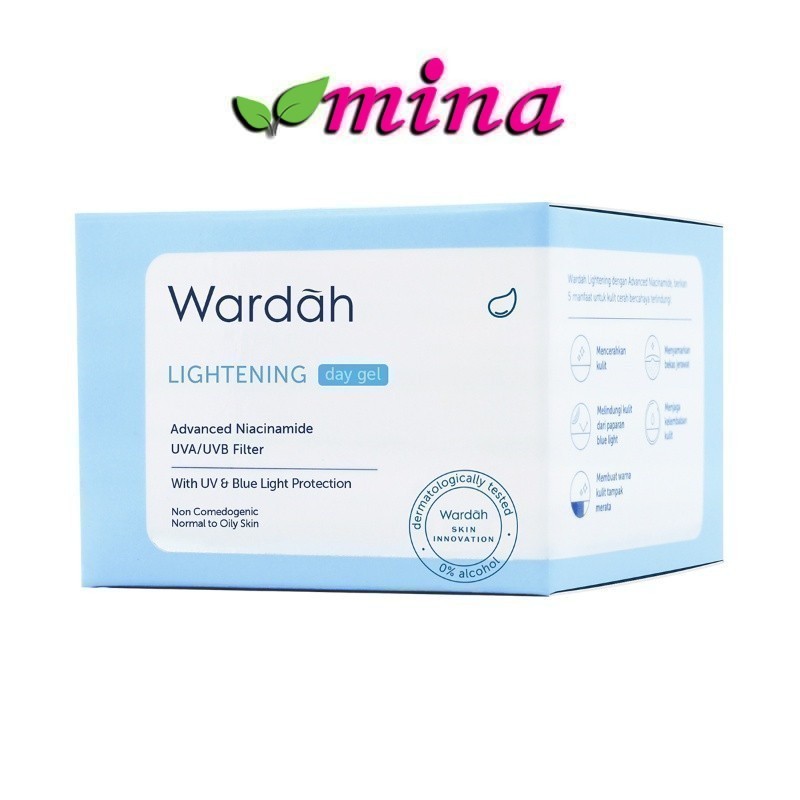 WARDAH Lightening Day Gel 30gm Skin Original Halal Skincare Niacinamide ...