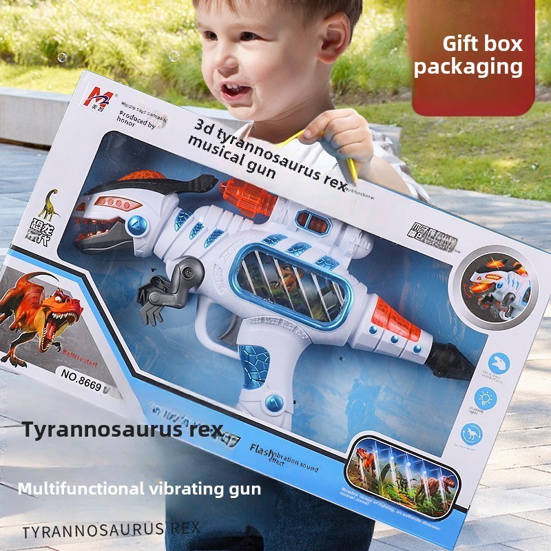 Dinosaur Toy Gun Children Electric Sound Light Assault Baby Simulation ...