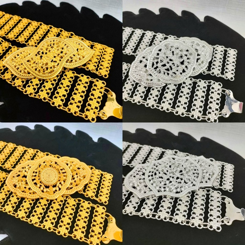 [Ship from KL] Tradisi Melayu Tali Pinggang Emas/Perak Belt With Buckle ...