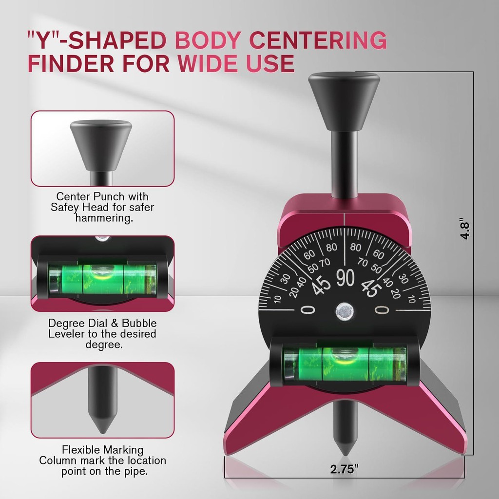 [mextnhx] Pipe Center Pipe Fitting Tool Lightweight Versatile ...