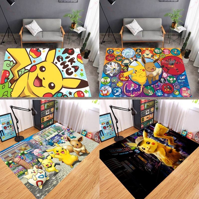 Colorful Pikachu Cartoon Pokemon Pokémon Home Carpet | Shopee Malaysia