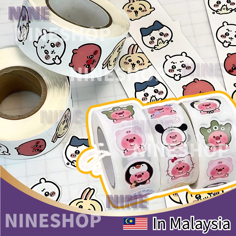 500pcs/Roll Chiikawa Loppy Capybara Kuromi Chiikawa Sealing Sticker ...