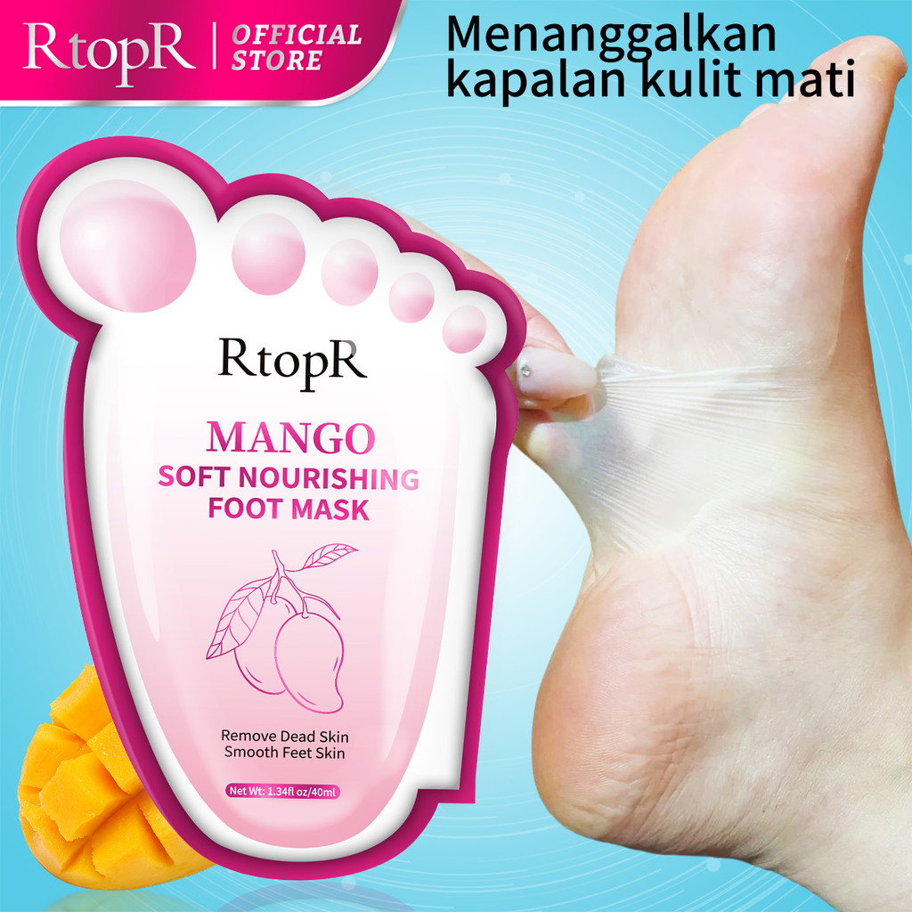 RtopR Mango Foot Mask Peel Dead Whitening Moisturizing Exfoliating ...