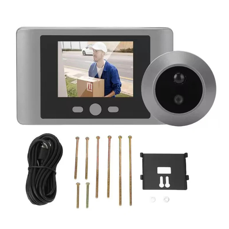 Mini Peephole Smart Wireless Door Viewer Camera PIR Motion Detection ...
