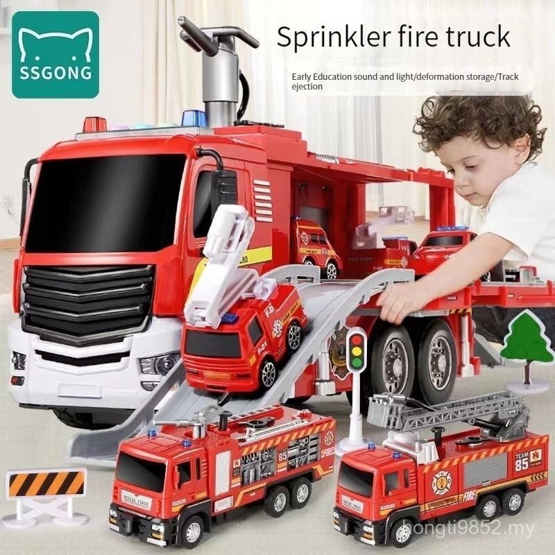 Fire truck toy firefighter toy big size fire rescue truck firefighter ...
