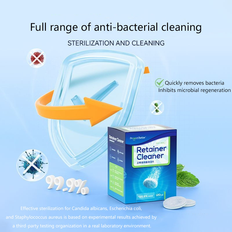 【Retainer Cleaner】 120 Braces Effervescent Cleaning Tablets Retainer ...