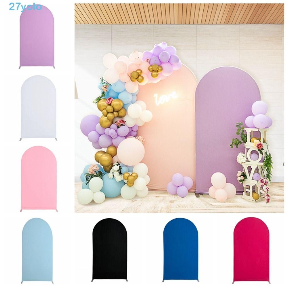 YOLO Double Sided Arch Backdrop Cover, Solid Color Doubleside Arch Backdrop Stand Cover, Arch ...