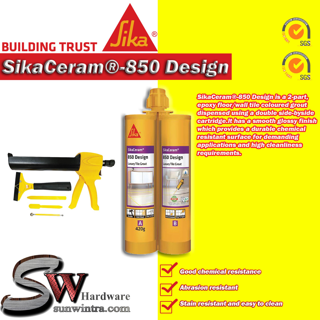 SIKA CERAM®-850 DESIGN 420G LUXURY TILE GROUT/EPOXY FLOOR/WALL TILE ...