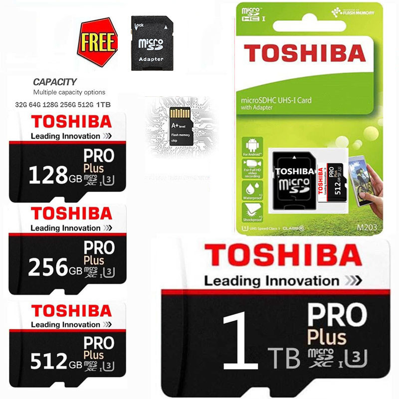 new Toshiba SD Memory Card Extreme Micro TF SD Card 128GB 64GB 256GB TF Card 1TB 512GB Class 10 ...