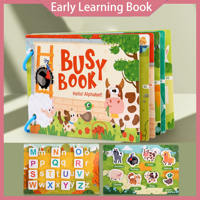 Montessori Busy Book 1-3 Years Early Learning Activity Book Educational ...