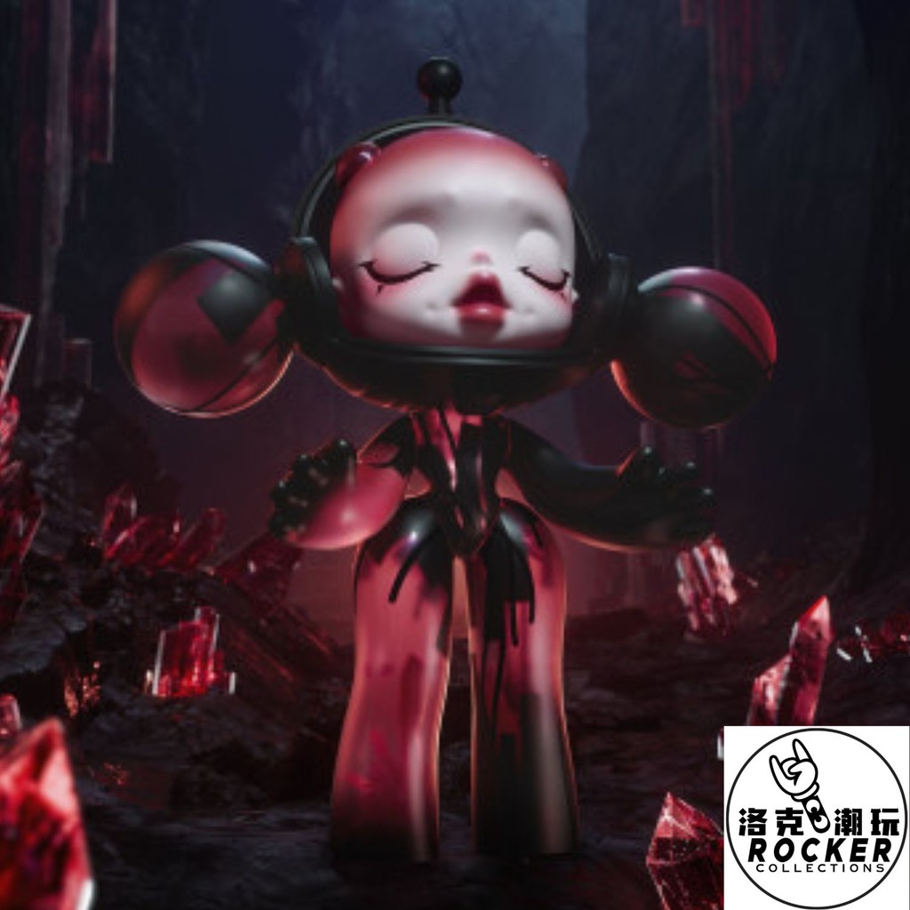 MEGA α SKULLPANDA 400% Red Crystal Mega Skullpanda红水晶 400% 潮玩大娃手办摆件 ...
