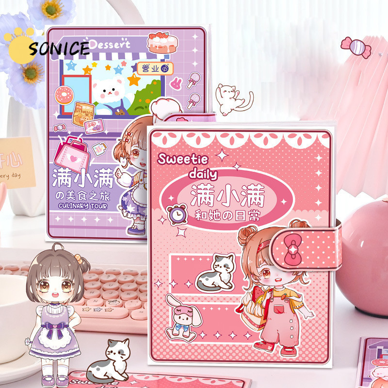 Daily Quiet Book Cute Scene Decoration Sticker Book Baby Busy Books ...