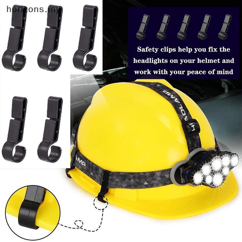 [Sport] 5/10pcs Plastic Helmet Clips Attachment Head Light Clamps Black ...
