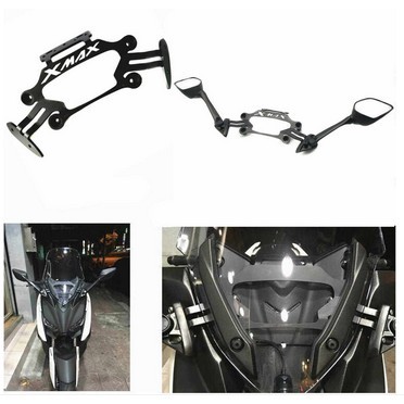 Yamaha Xmax 250 Side Mirror Windshield Extender bracket Adjustable rear ...