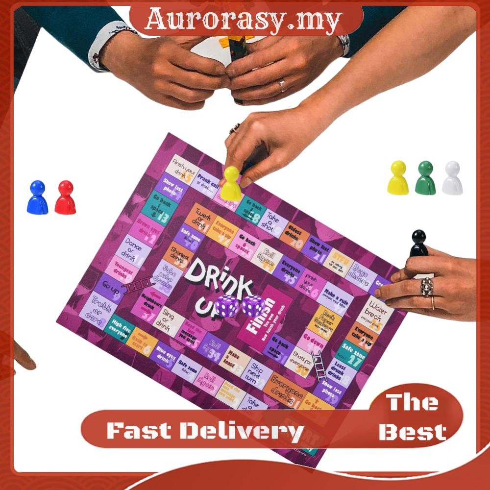 Tipsy Drinking Board Game Interactive Night Drinking Game 2-8 Players ...