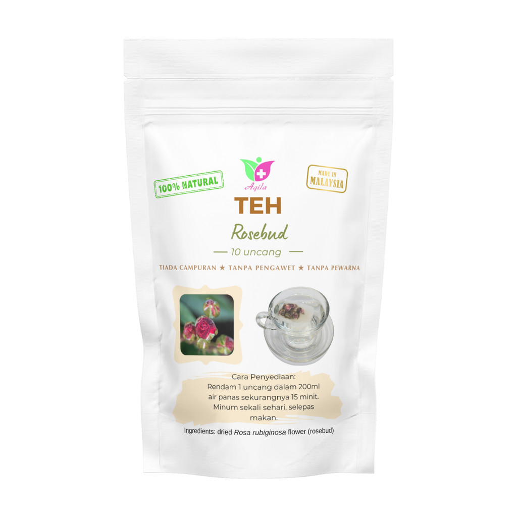 Teh Organic Rose Buds (10 uncang) / Natural Rose/ Putik Bunga Rose ...