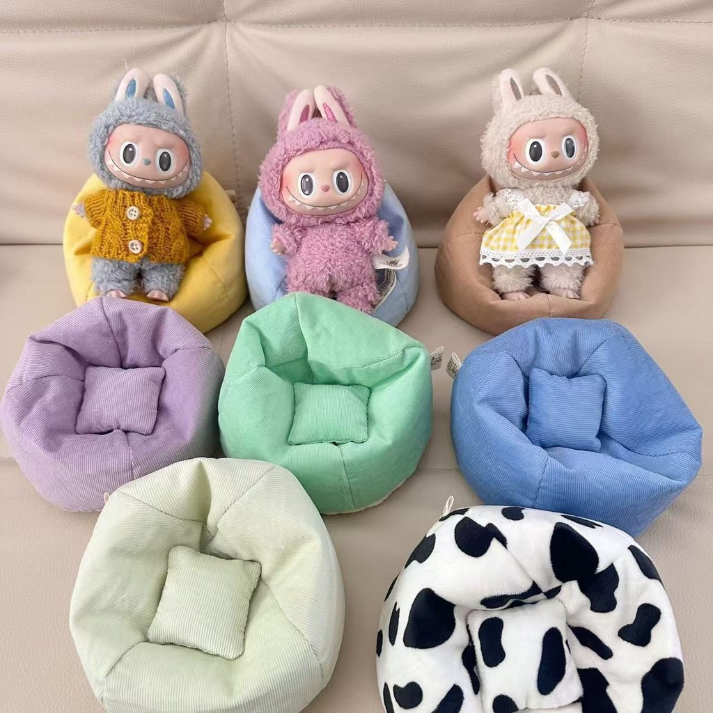 15cm Labubu Clothes Labubu Doll Sitting Party Car Mini Small Sofa Bed ...