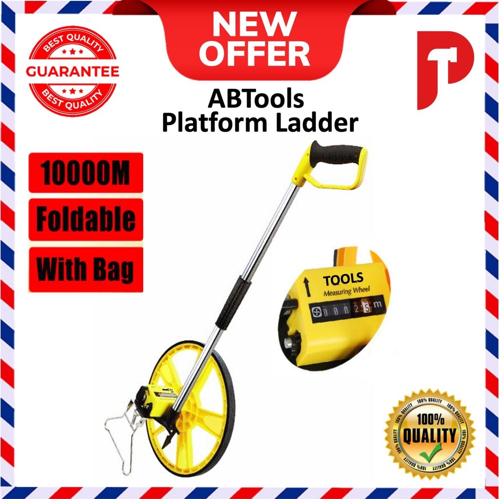Folding Distance Measuring Wheel Measuring Tape Pengukur Jarak Meter ...