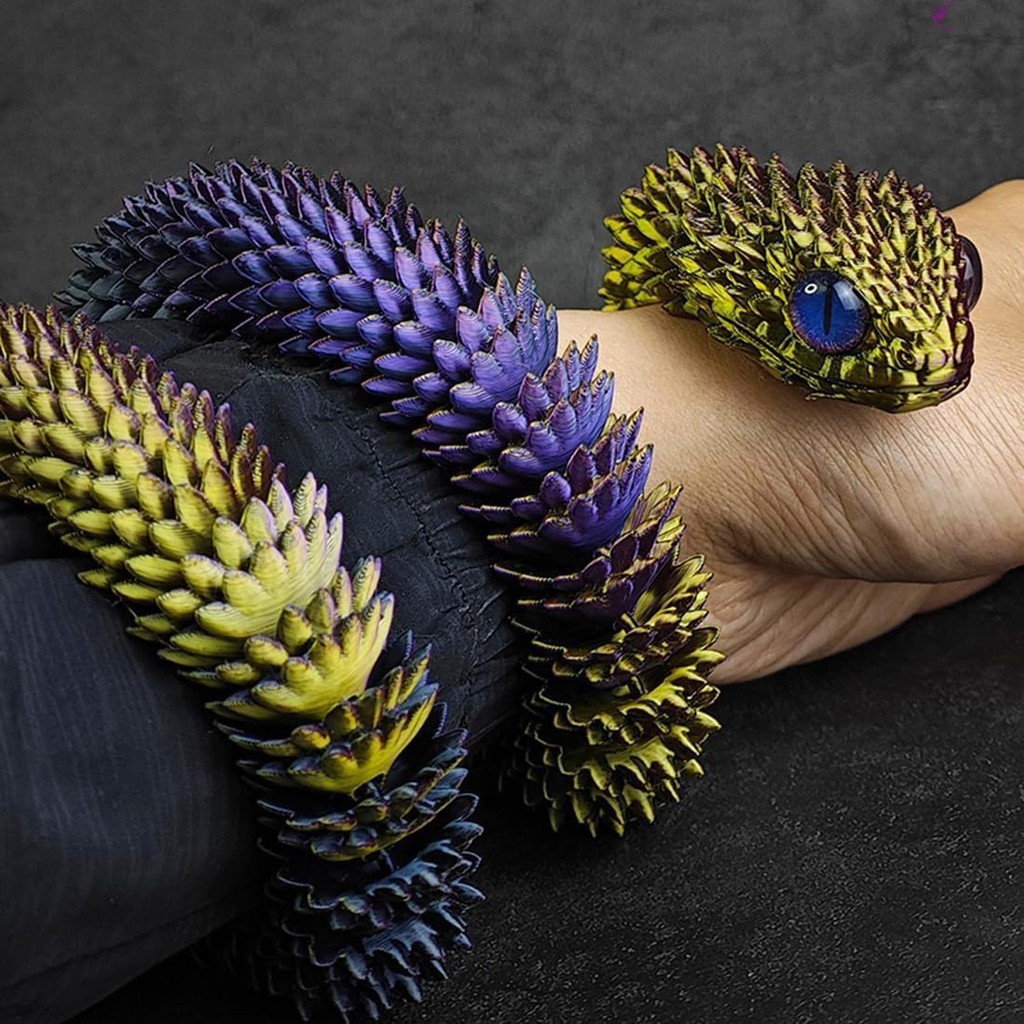 3D Printed Snake Model Toy Delicate and Compact Decorative Model Toy ...