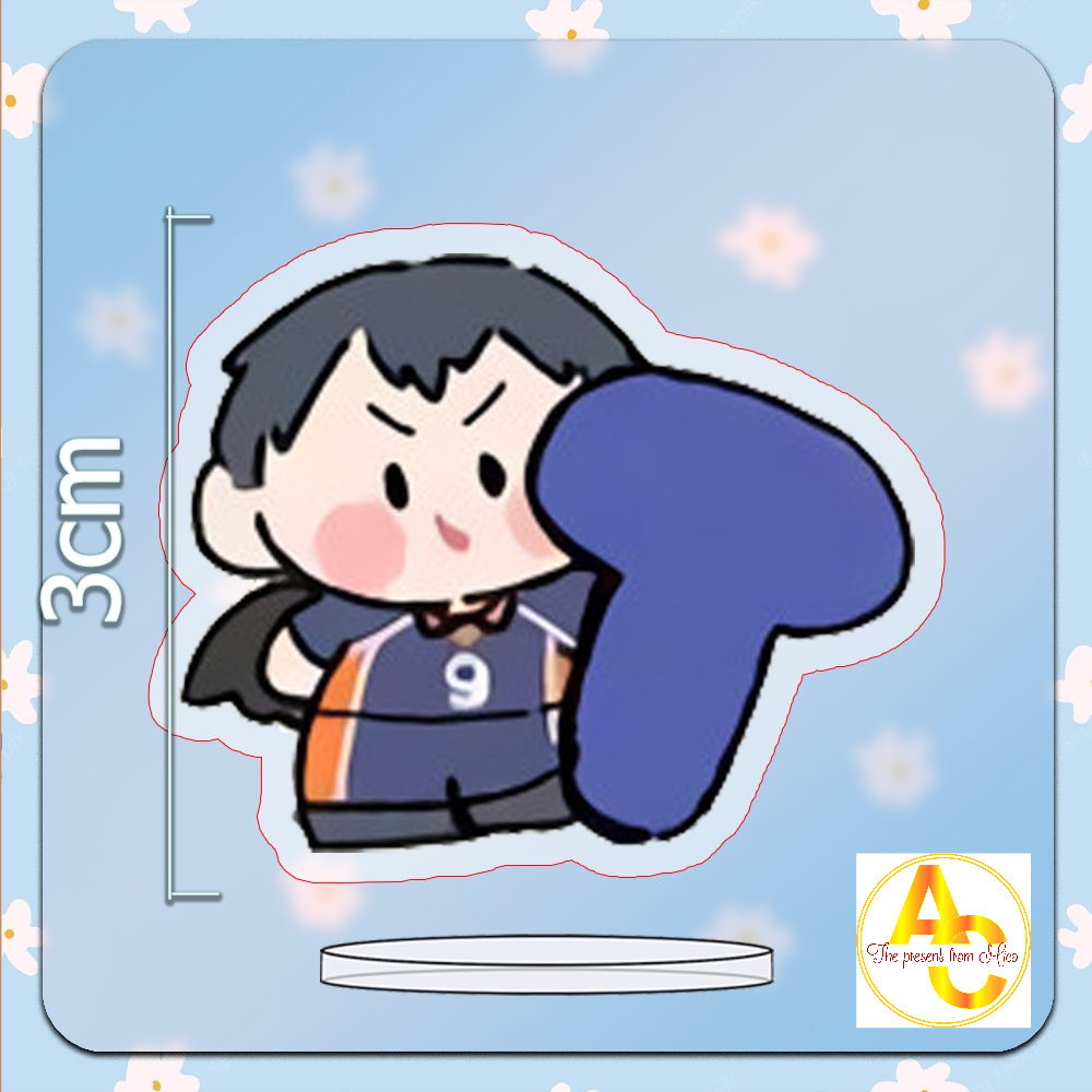 ( 3cm ) Haikyuu standee!! Volleyball King ver chibi mica anime alphabet ...