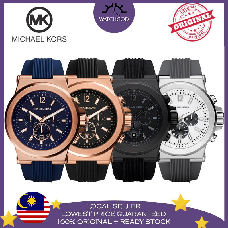 [100% Original] MichaeI Kors Dylan Chronograph Stainless Steel Men ...