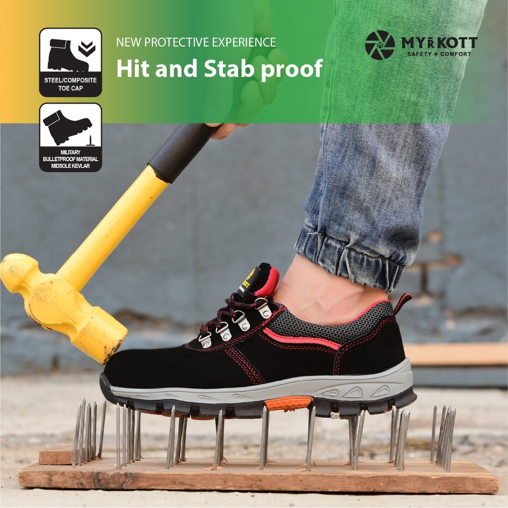 MYRKOTT KASUT LEATHER SAFETY SAFETY BOOTS MYR21004 SPORT BOOT SHOES/BUT ...