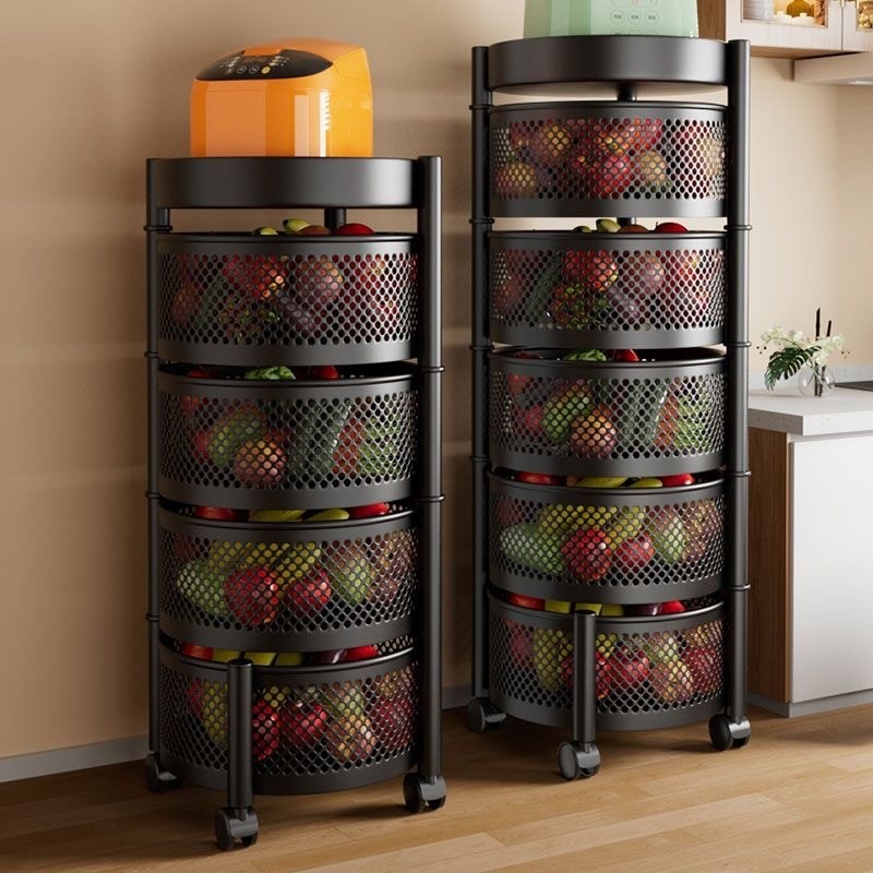 Kitchen Multifunctional Rotating Rack Household Floor-standing Multi ...