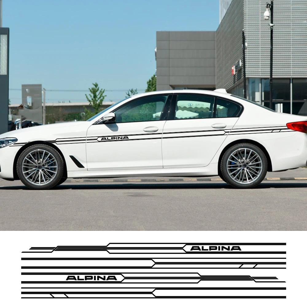 2PCS Car Long Side Stripes Sticker Decal For BMW E36 E39 E46 E90 E91 E92 E93 E21 E28 E30 E34 E60 ...