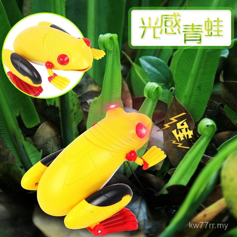 Simulation Little Frog Light Induction Remote Control Jumping Bullfrog ...