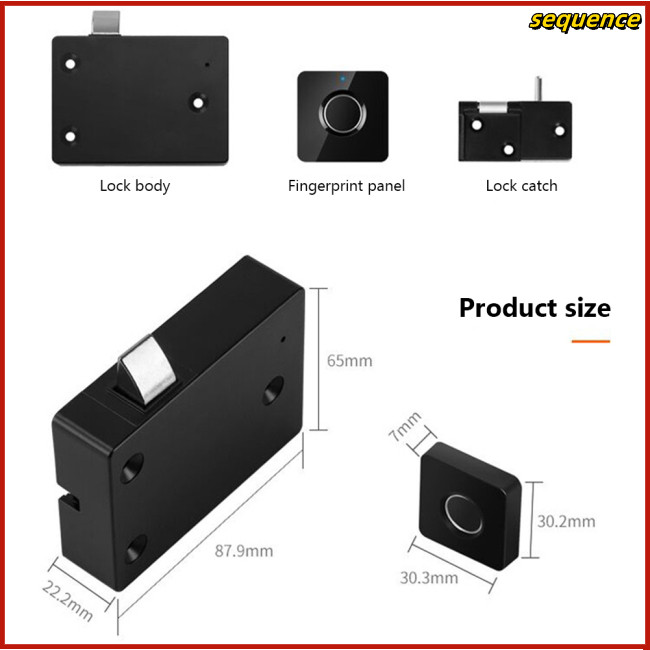 Se Fingerprint Cabinet Lock, Hidden Smart Biometric Cabinet Lock ...