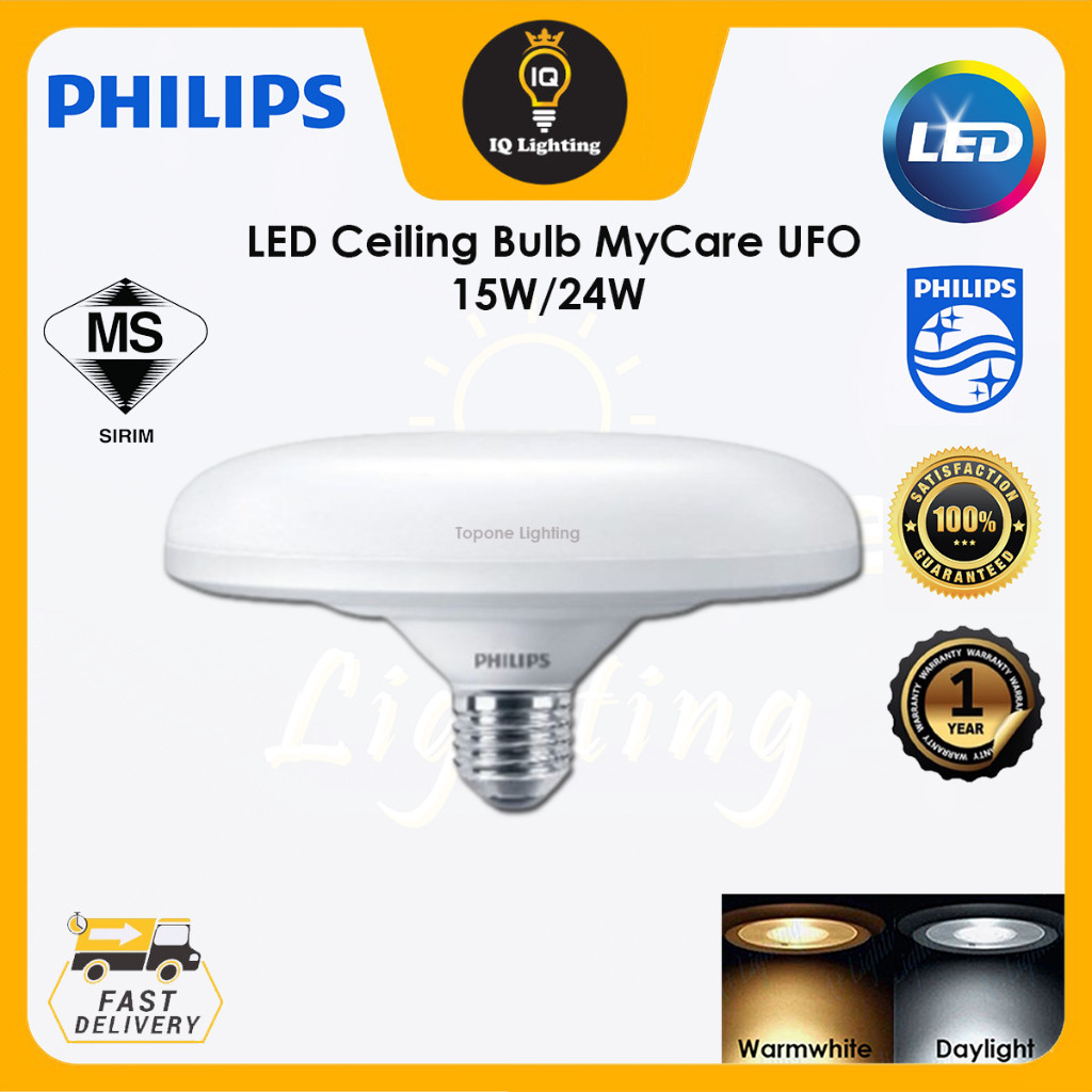 PHILIPS LED Ceiling Bulb MyCare UFO (15W/24W 3000K/6500K) | Shopee Malaysia